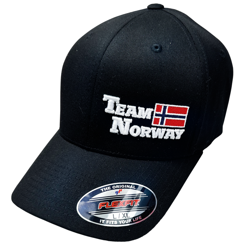 Team Norway Cap Schwarz | Flexfit Cap mit hohem Tragekomfort
